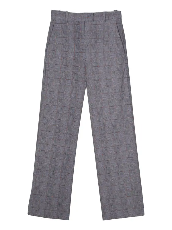 CIRCOLO 1901 Prince Of Wales Trousers - Blue