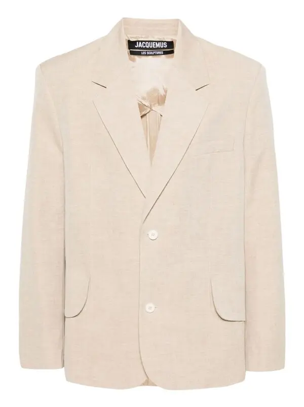 Jacquemus La Veste Titolo Blazer Jacket - Beige