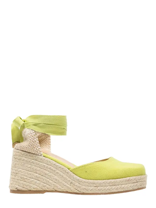 CastaÑer Tina Raffia Wedge Espadrilles - Yellow