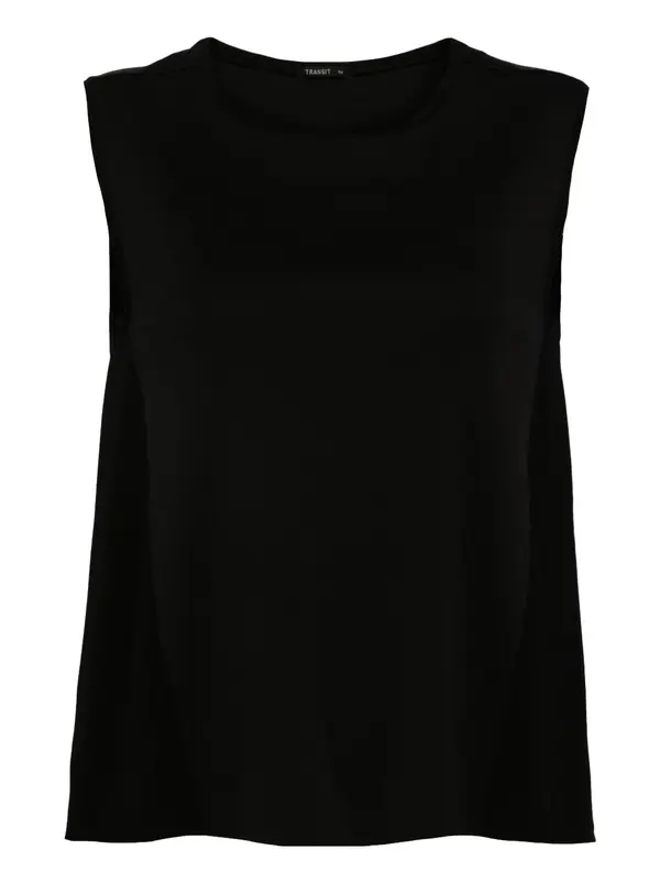 Transit Round-neck Sleeveless Top - Black