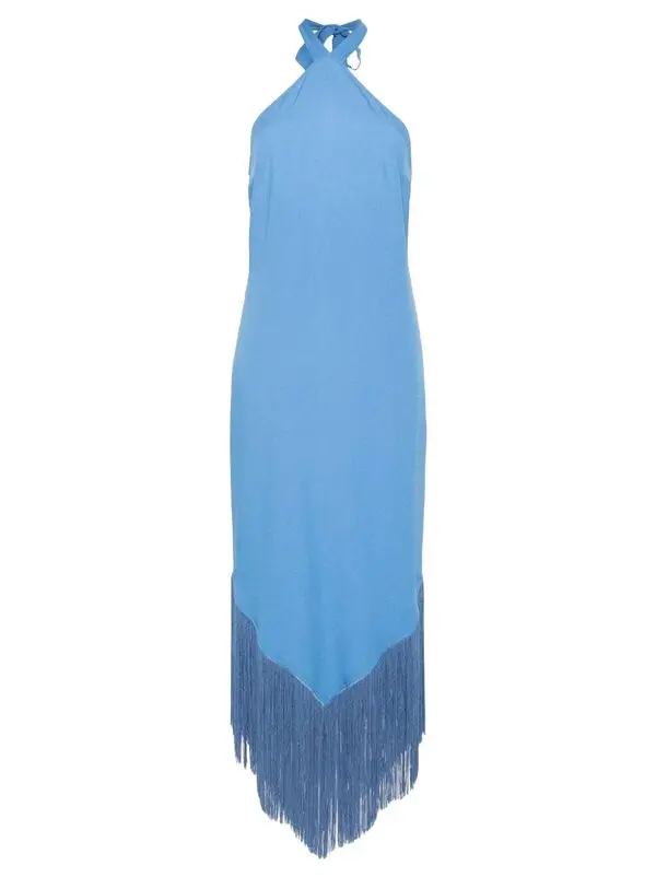 TALLER MARMO Nina Fringed Maxi Dress - Blue