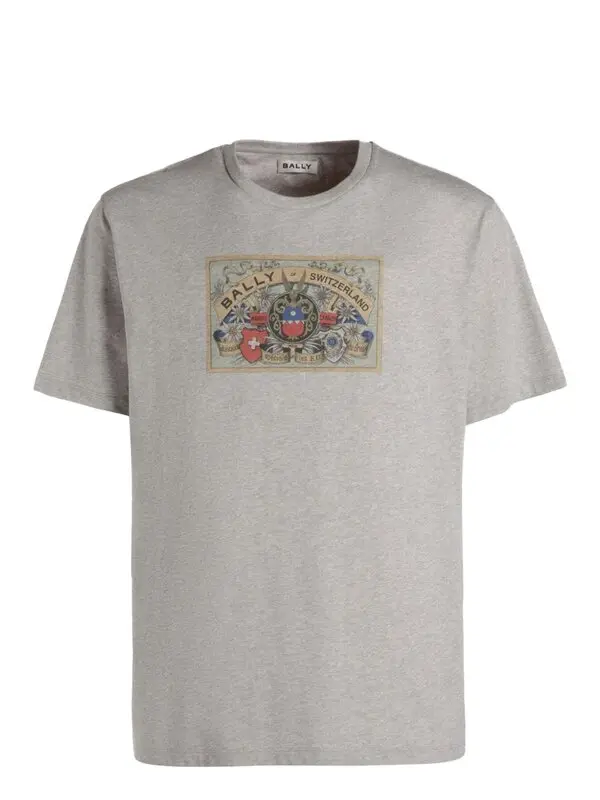 Bally Logo-print Wool T-shirt - Grey
