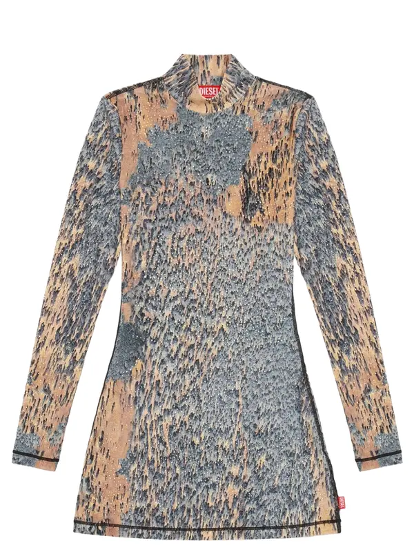 DIESEL® D-eleo Abstract-print Minidress - Blue