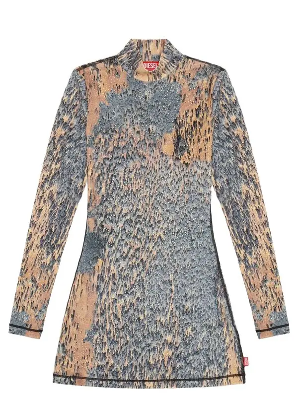 DIESEL® D-eleo Abstract-print Minidress - Blue
