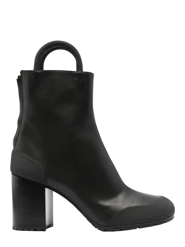 Random Identities Worker 95mm Leather Boots - Black