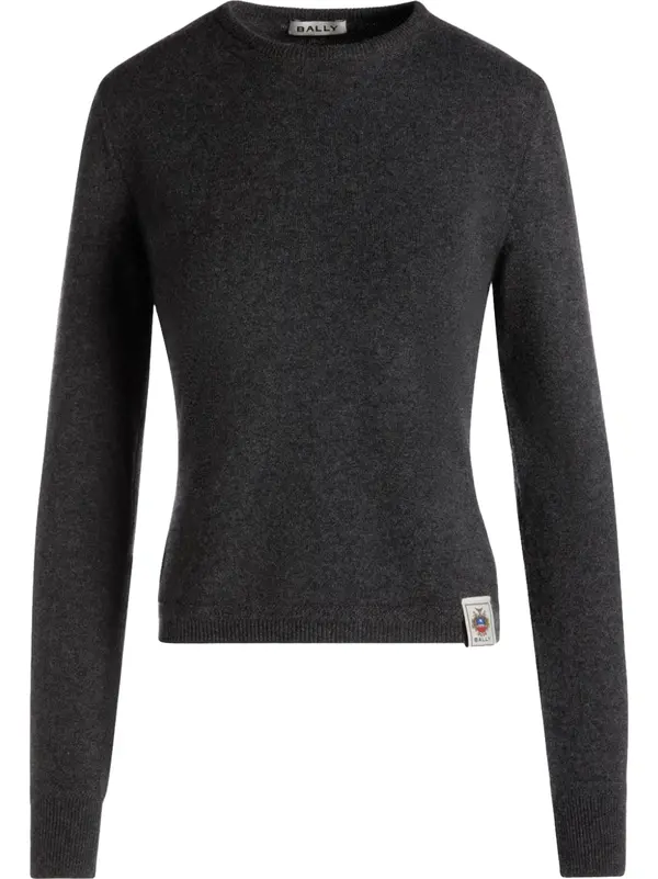Bally Logo-patch Cashmere Jumper - Grey