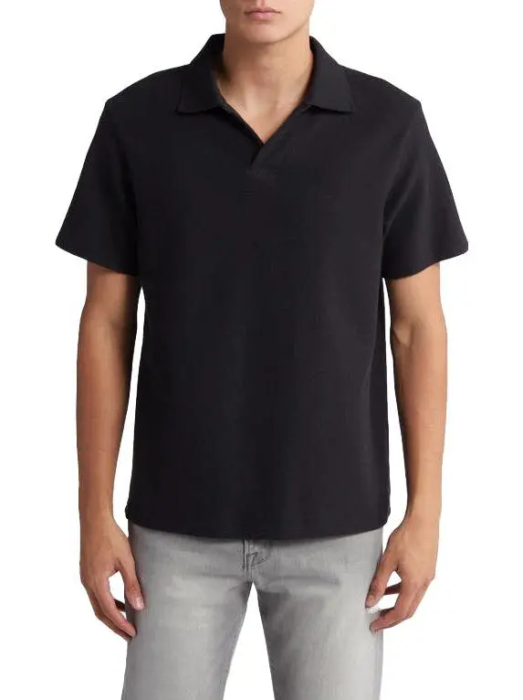 FRAME Jacquard Polo - Black