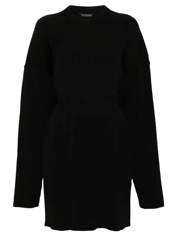 Balenciaga Hourglass Mini Dress - Black