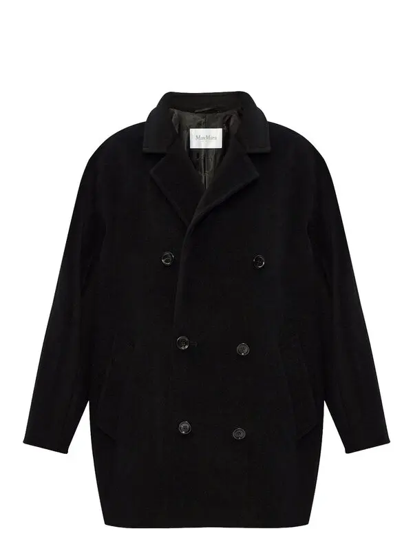 Max Mara Rebus Double-breasted Coat - Black