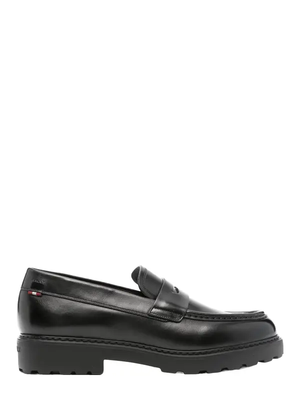 Bally Logo-debossed Leather Loafers - Black