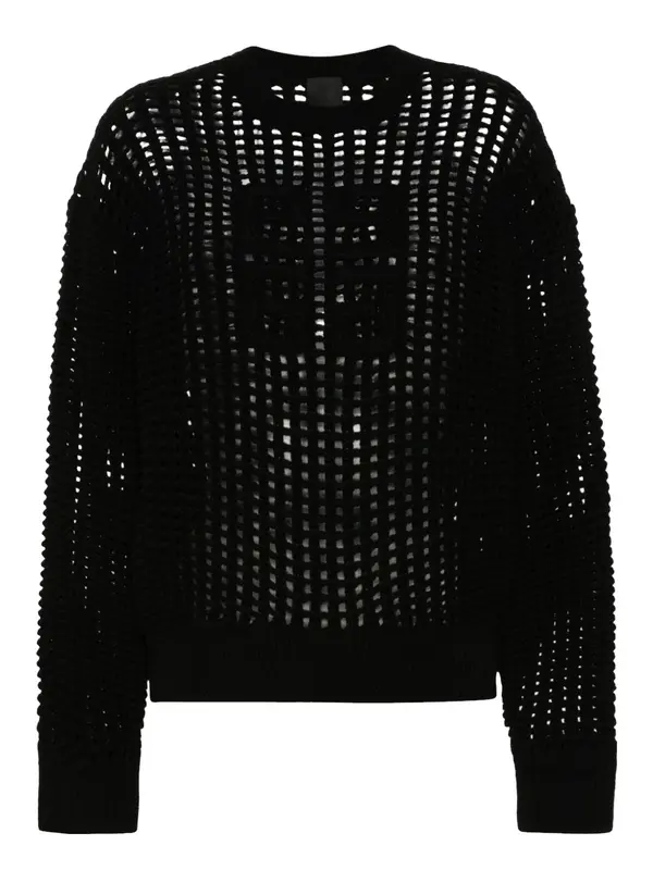 Givenchy 4g Open-knit Jumper - Black