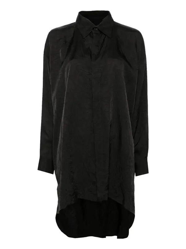 Yohji Yamamoto Creased Button-down Shirt - Black