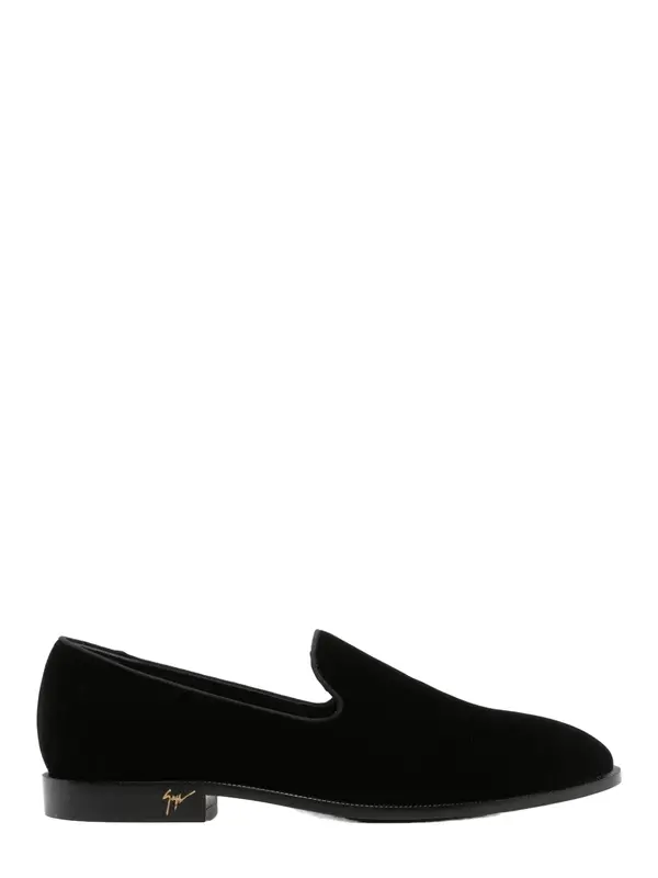 GIUSEPPE ZANOTTI Jean Velvet Loafers - Black