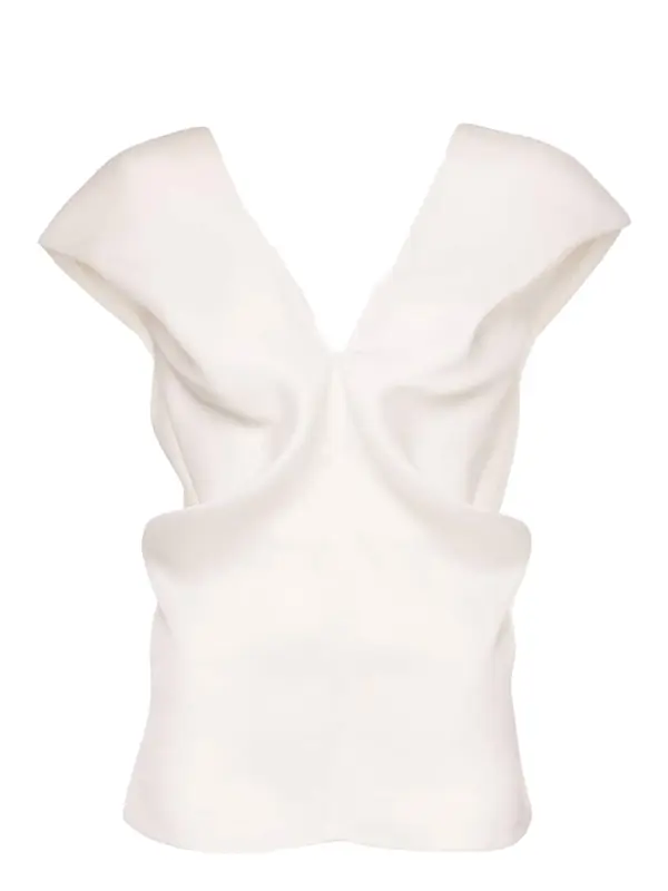 Khaite Ami Silk Top - White