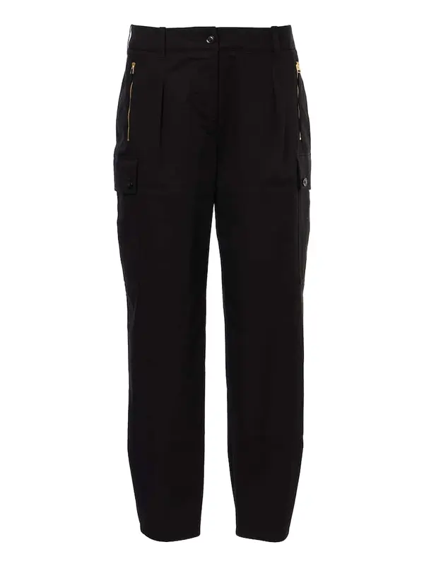 TOM FORD Cotton Twill Cargo Trousers - Black