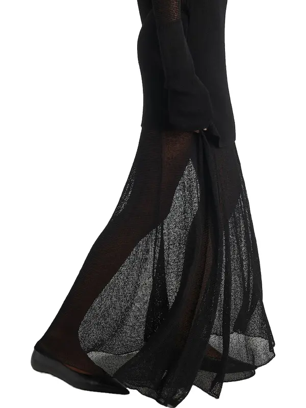 Proenza Schouler Anita Knitted Maxi Dress - Black