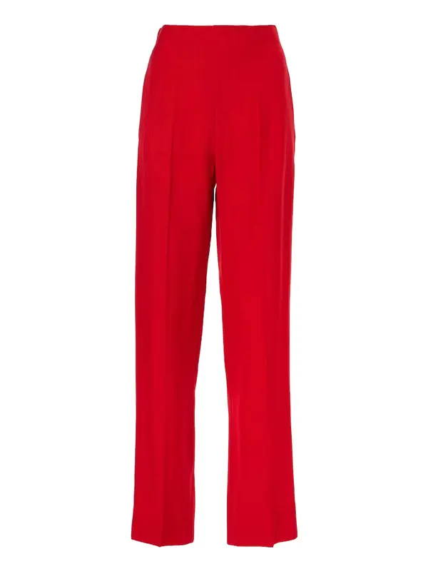 Victoria Beckham Mid-rise Tapered Trousers - Red
