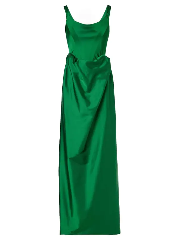 VIVIENNE WESTWOOD Nova Camille Satin Corset Gown - Green