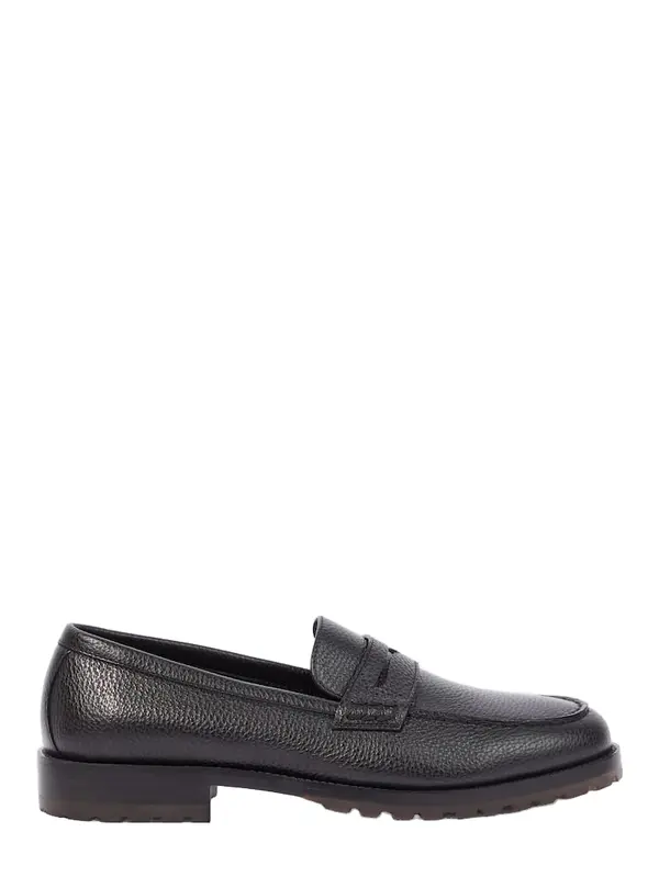 Manolo Blahnik Randy Leather Loafers - Black