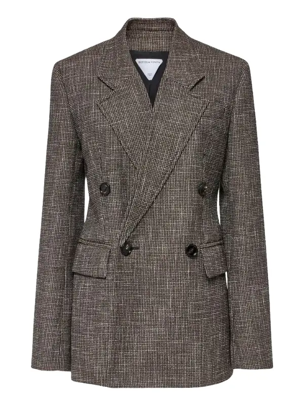 Bottega Veneta Wool And Cotton-blend Mouliné Blazer - Neutrals