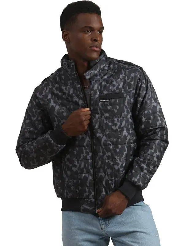 MEMBERS ONLY Soho Quilted Jacket - Black Camo
