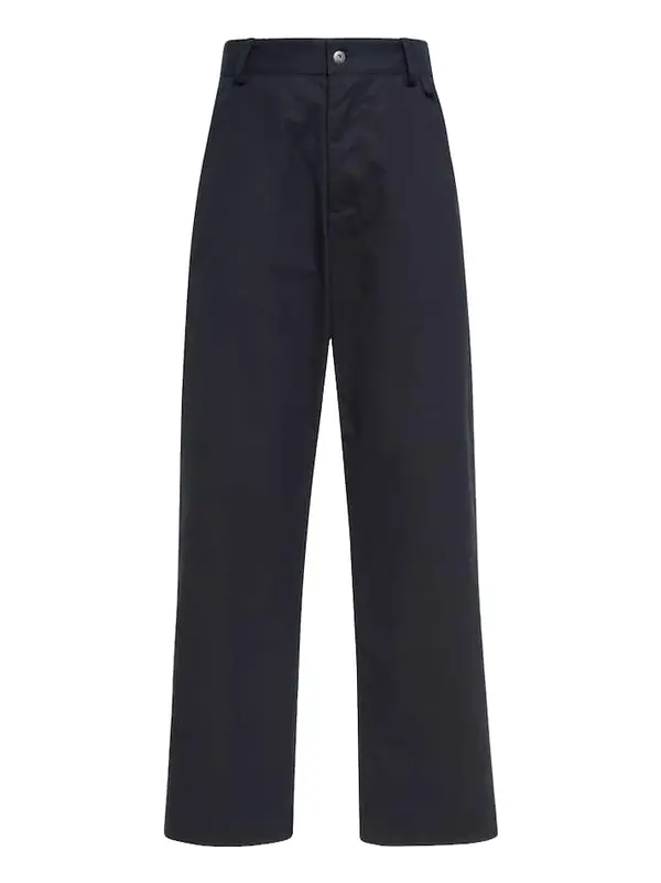 Bottega Veneta Cotton Twill Straight Pants - Blue