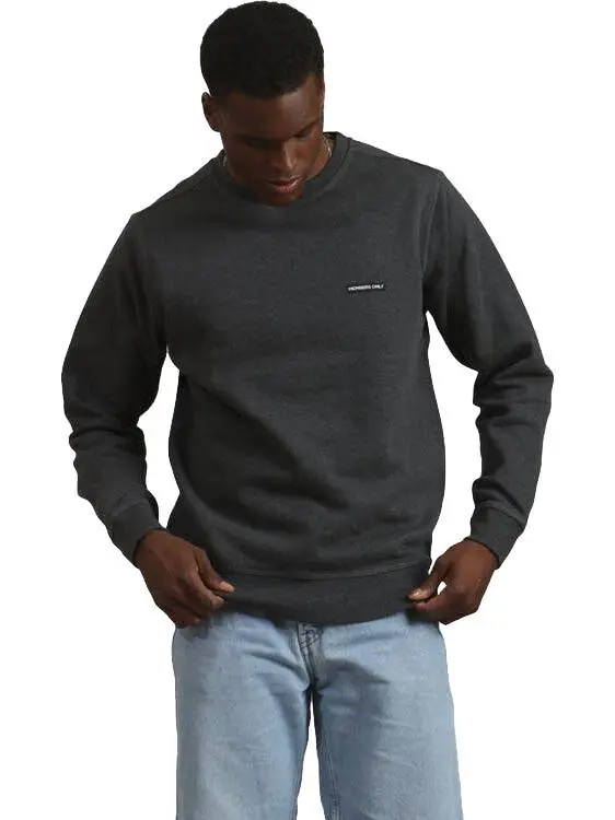 MEMBERS ONLY Preston Crew Neck Sweatshirt - Charcoal