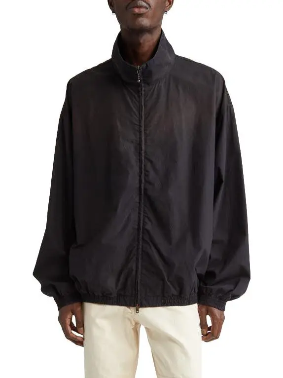 Acne Studios Logo Graphic Cotton Jacket - Black
