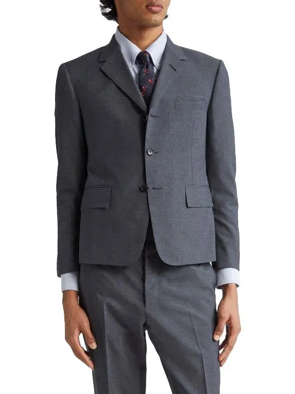 Thom Browne Classic Fit Wool Blend Sport Coat - Dark Grey