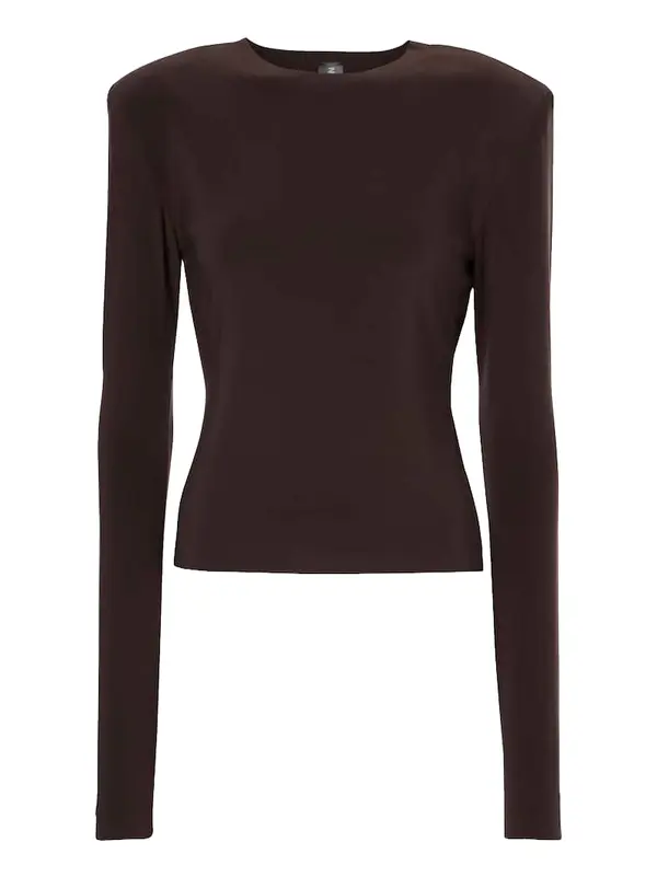 Norma Kamali Jersey Top - Brown