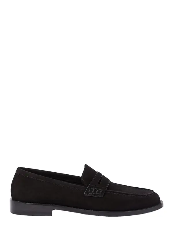 Manolo Blahnik Perry Suede Loafers - Black