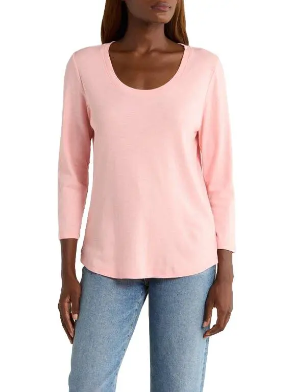 Tommy Bahama Ashby Isles Scoop Neck Cotton T-shirt - Quartz Pink