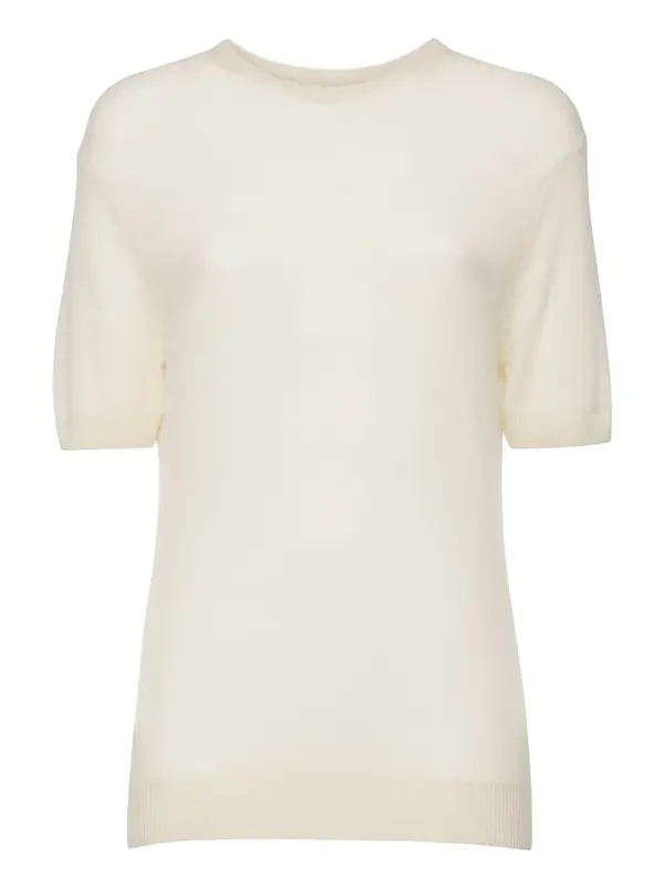 Khaite Pierre Cashmere-blend Top - White
