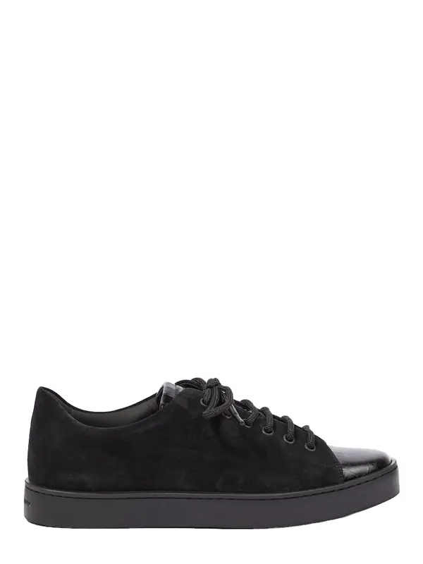 Manolo Blahnik Semanado Leather Sneakers - Black