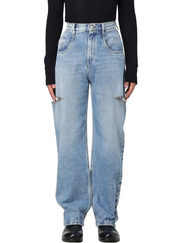 MAISON MARGIELA Light Wash Distressed Jeans - Denim