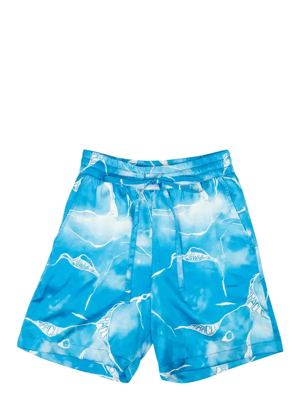NAHMIAS X Webster Tie-dye Silk Shorts - Blue