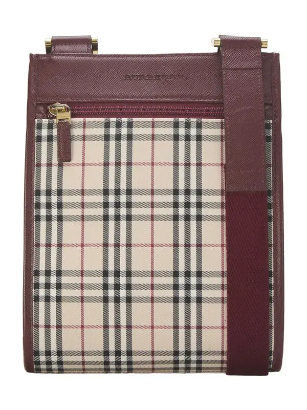 Burberry Check Jacquard Canvas Crossbody Bag - Beige