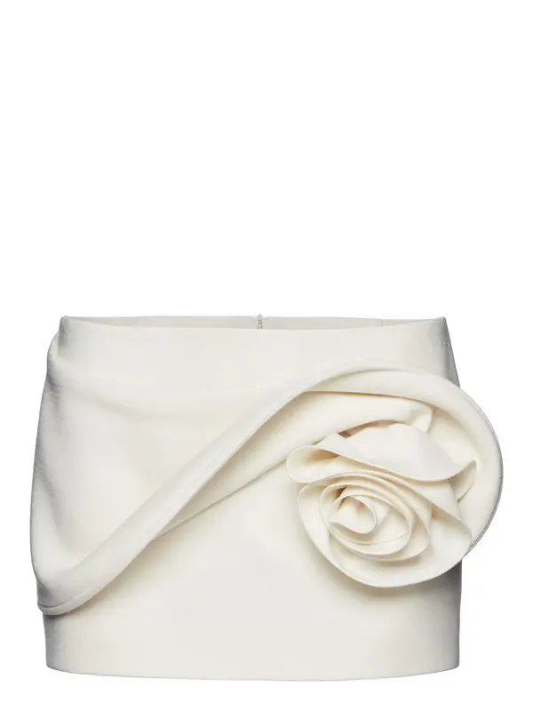 Magda Butrym Rosette-detailed Mini Skirt - Ivory