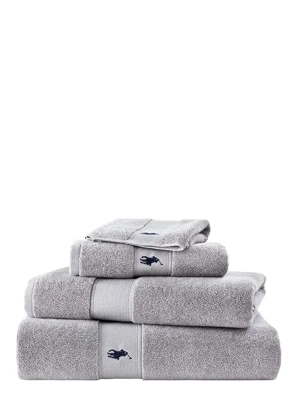 Ralph Lauren Polo Player Bath Sheet - Silver