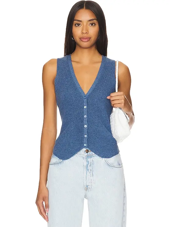 Autumn Cashmere Shaker Vest - Overalls