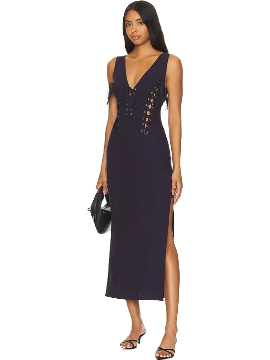 Lioness Dreamscape Midi Dress - Navy