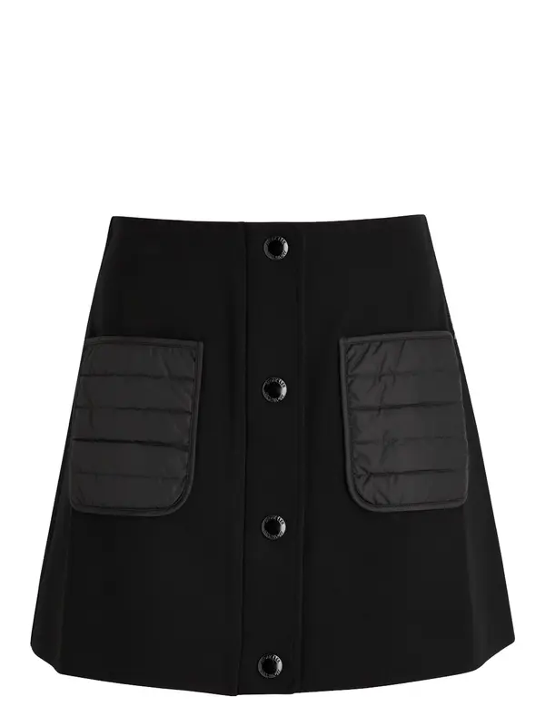 Moncler A-line Mini Skirt - Black