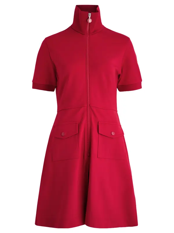 Moncler Jersey Mini Dress - Red Dark