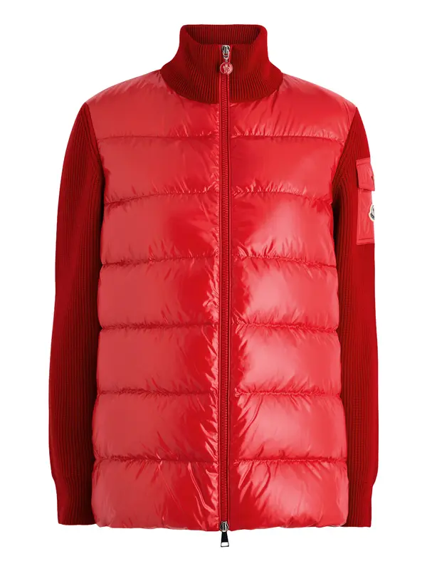 Moncler Quilted Wool Jacket - Red