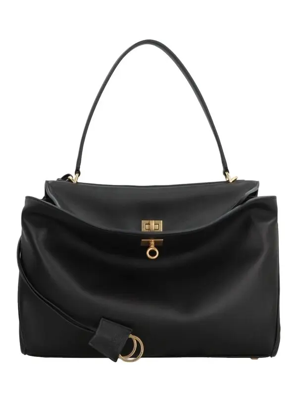 Balenciaga Rodeo Leather Handbag - Black