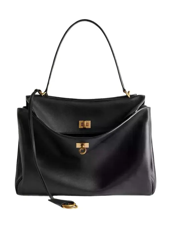 Balenciaga Rodeo Leather Handbag - Black