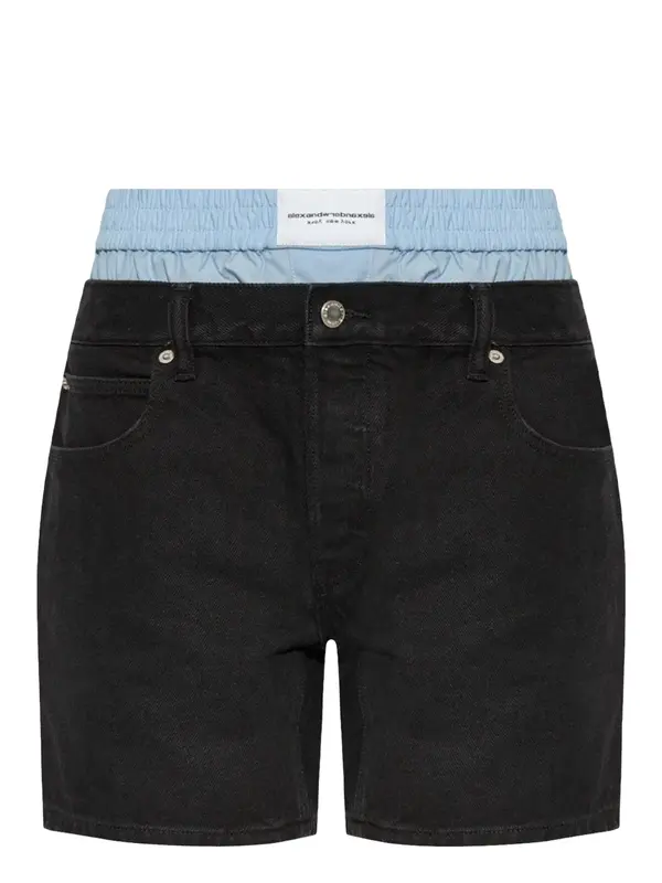 Alexander Wang Cotton Denim Shorts - Black