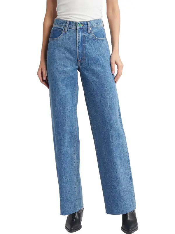 SLVRLAKE Grace Wide Leg Jeans - Heartache