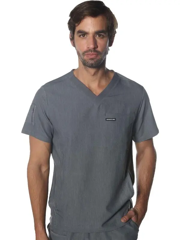 MEMBERS ONLY Manchester 3-pocket Scrub Top - Graphite