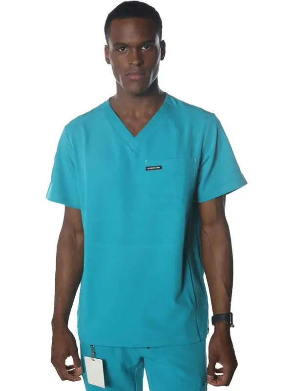 MEMBERS ONLY Manchester 3-pocket Scrub Top - Teal